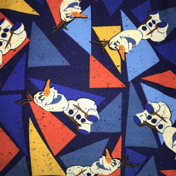 LuLaRoe | Pants & Jumpsuits | Disney Olaf Stained Glass Lularoe Tc2 ...